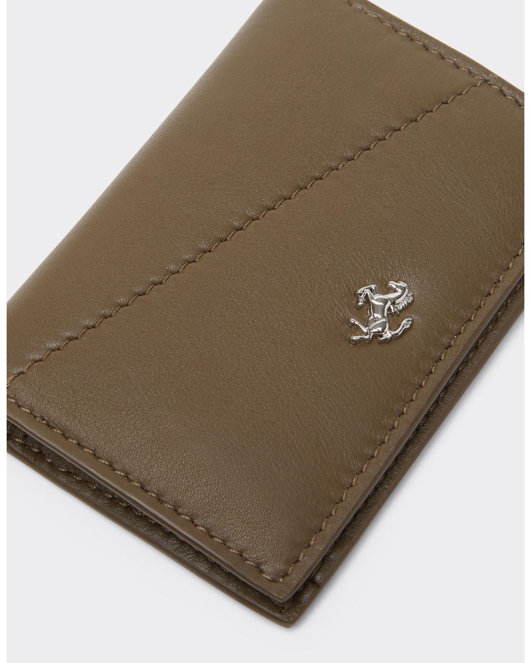 Ferrari Card Holder With Smooth Leather Pocket in White for Men | Lyst UK