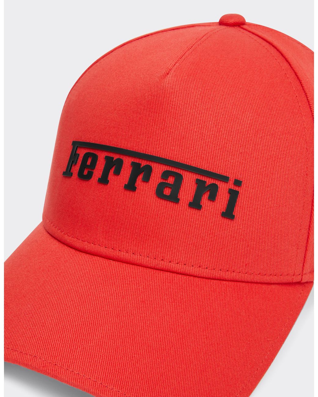 Ferrari Baseball Hat With Rubberised Logo in Red | Lyst