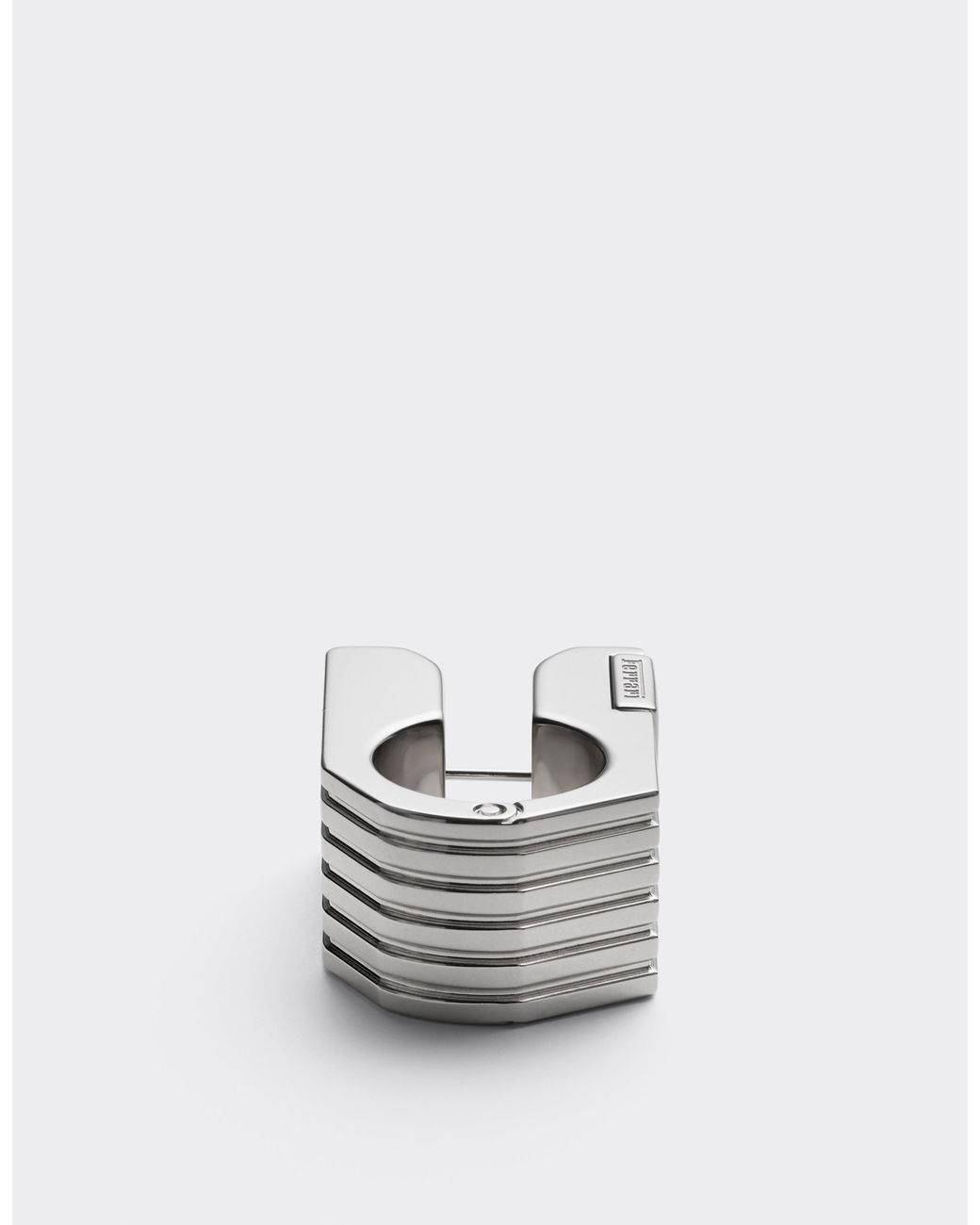 Ferrari Textured Metal Ring in White | Lyst UK