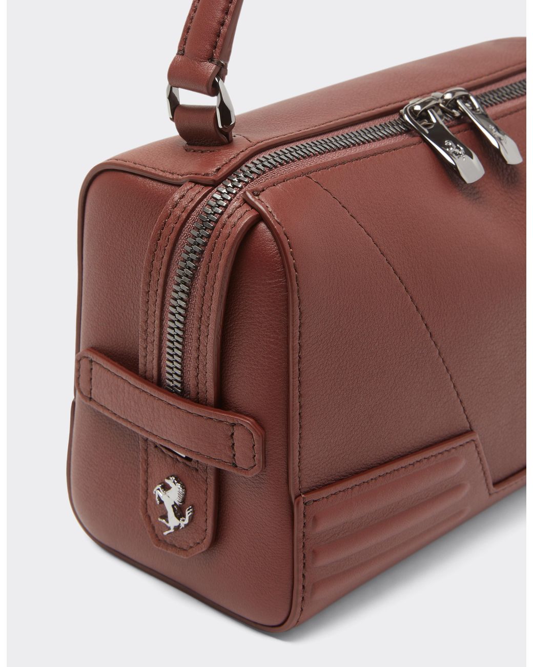 Ferrari Gt Soft Mini Leather Bag in Brown | Lyst