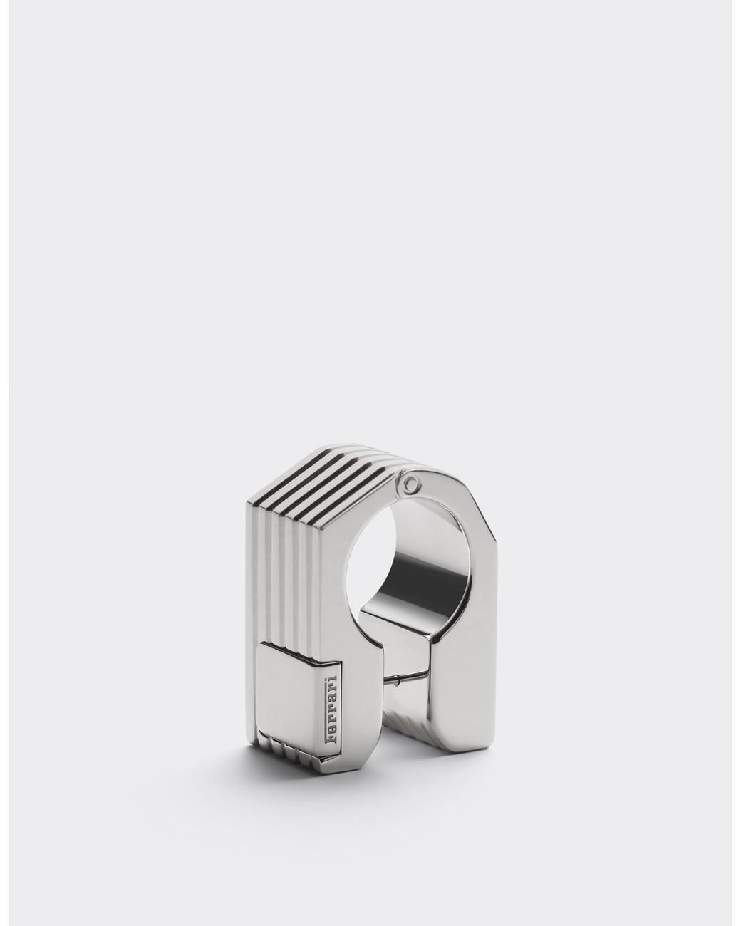 Ferrari Textured Metal Ring in White | Lyst UK