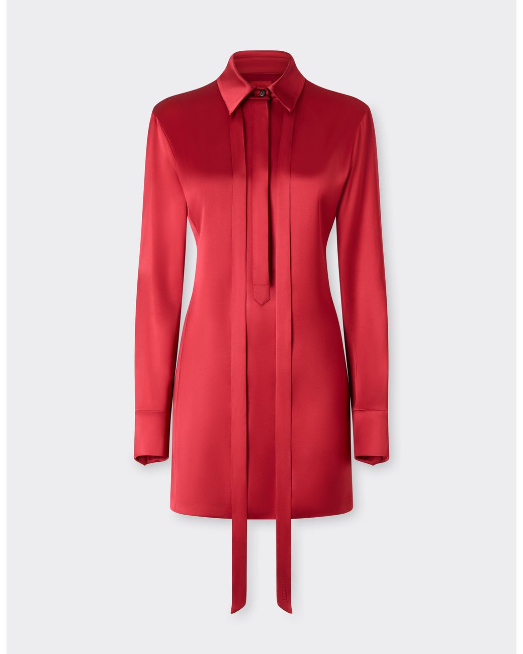 Ferrari Stretch Satin Mini Dress in Red | Lyst