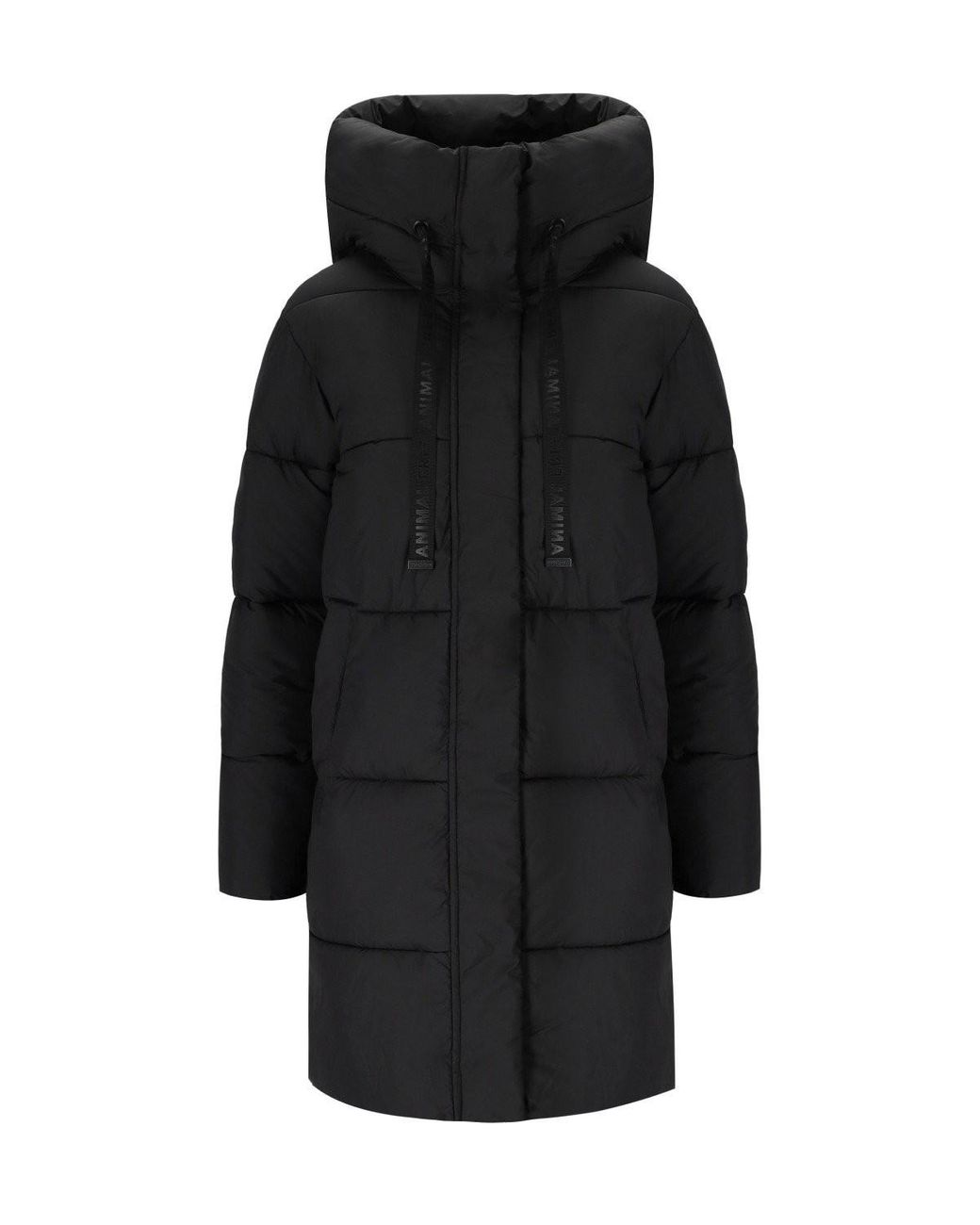 Save The Duck Erin Long Hooded Padded Jacket in Black | Lyst Save The Duck Erin Long Hooded Padded Jacket in Black | Lyst