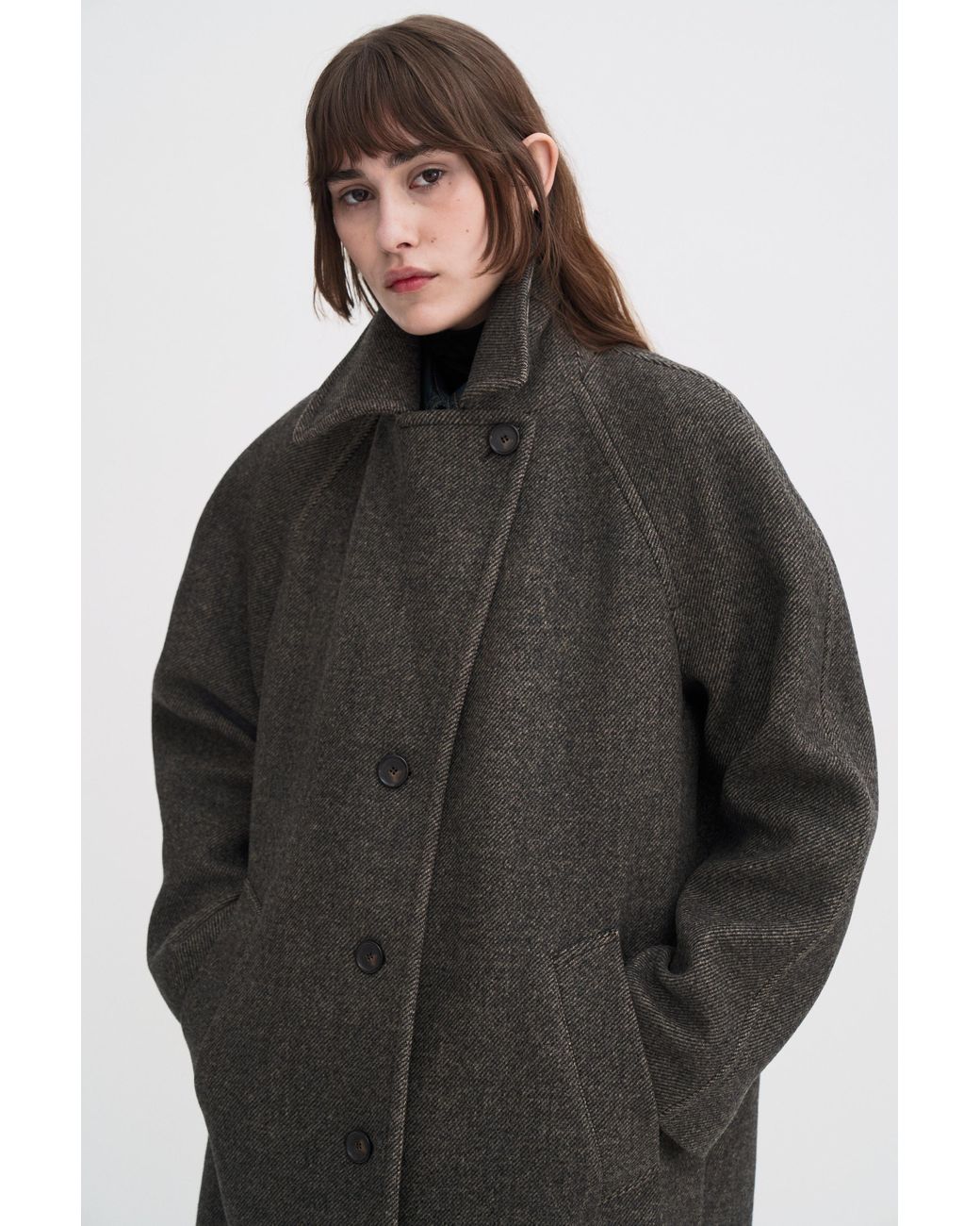 Filippa K Vanessa Vented Coat in Black | Lyst