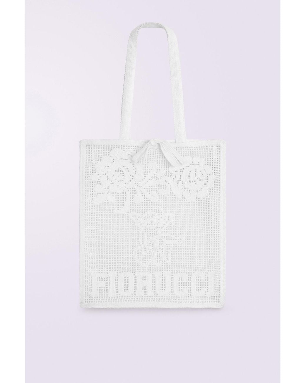 Fiorucci Cupid Crochet Tote Bag in White | Lyst UK