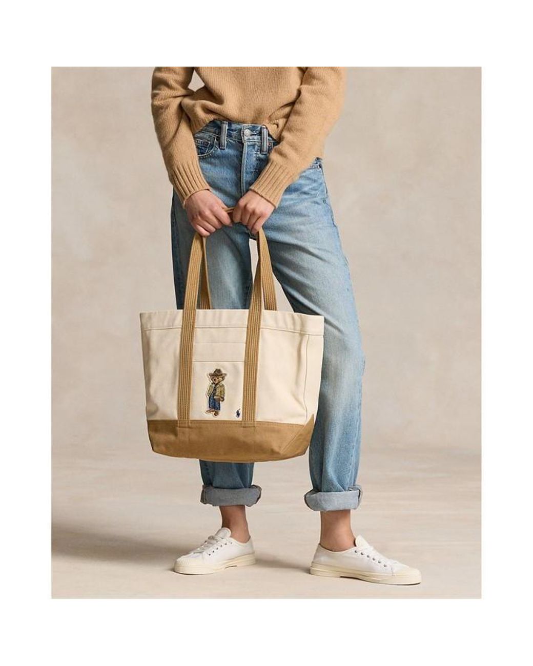 Polo Ralph Lauren Polo Bear Logo Tote Bag in Blue | Lyst UK