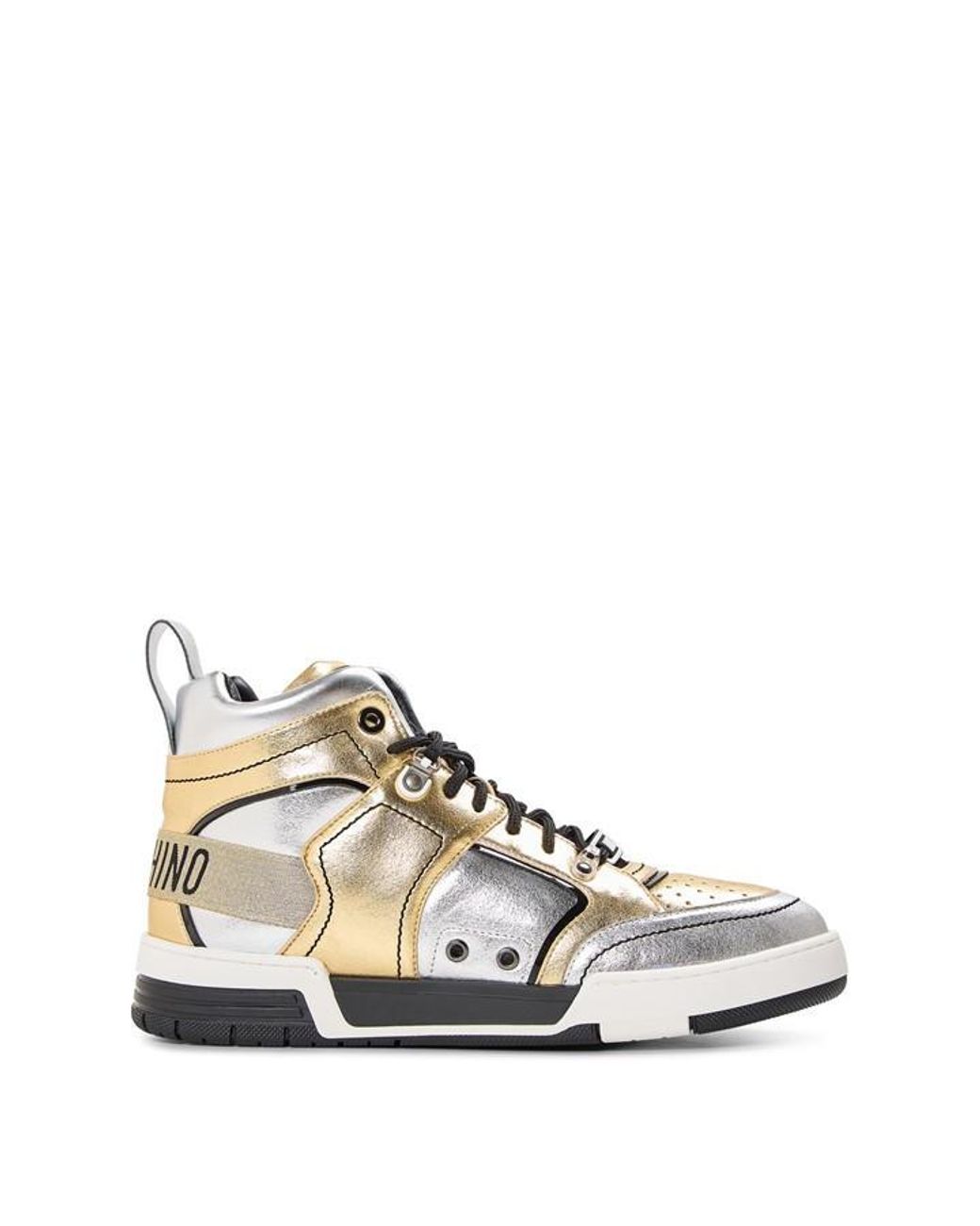 Moschino Hi Top Trnr in Natural for Men | Lyst UK