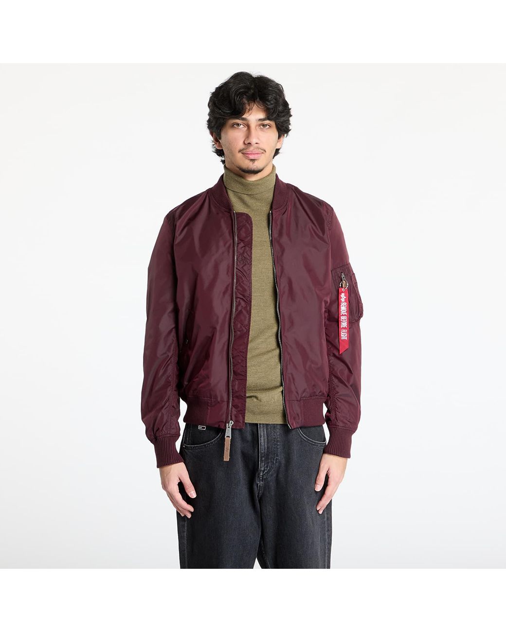 Alpha Industries Jacket Inc. Ma-1 Tt Two Tone in Red for Men | Lyst
