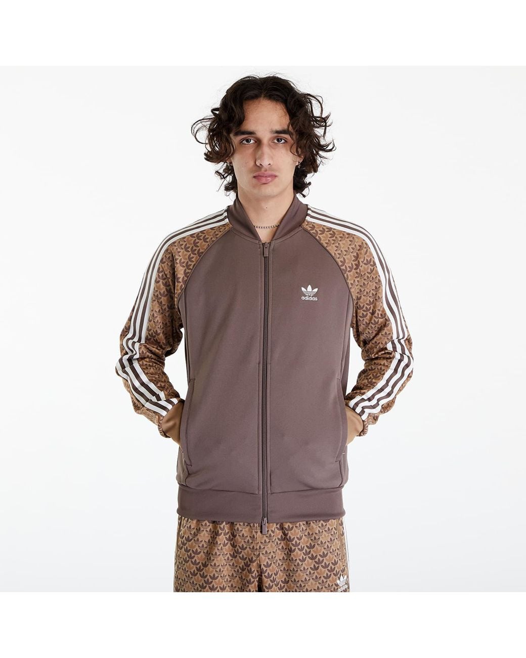 adidas Originals Adidas Sstr Classic Mono Track Top Earth Strata in ...