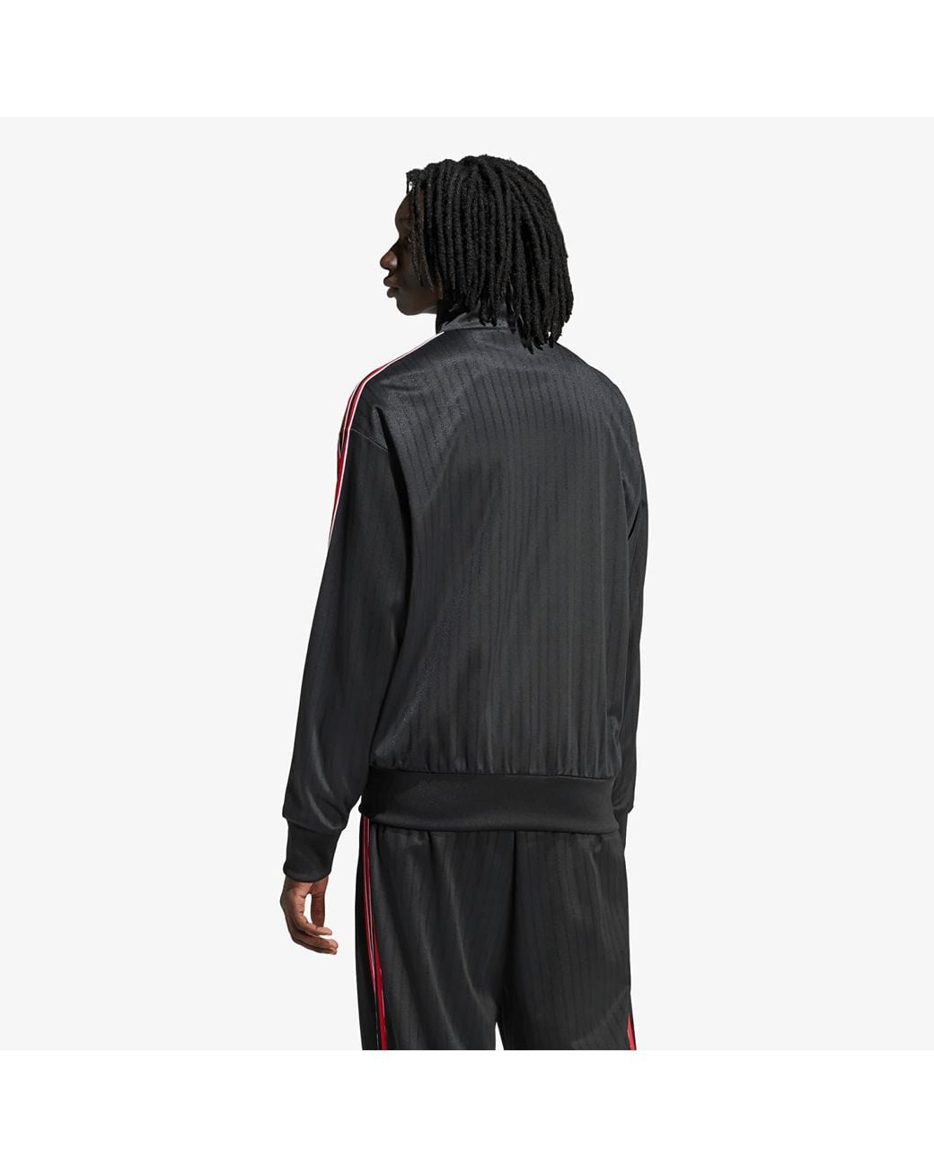 adidas Originals Firebird Loose Pinstripes Track Top in Black for Men ...