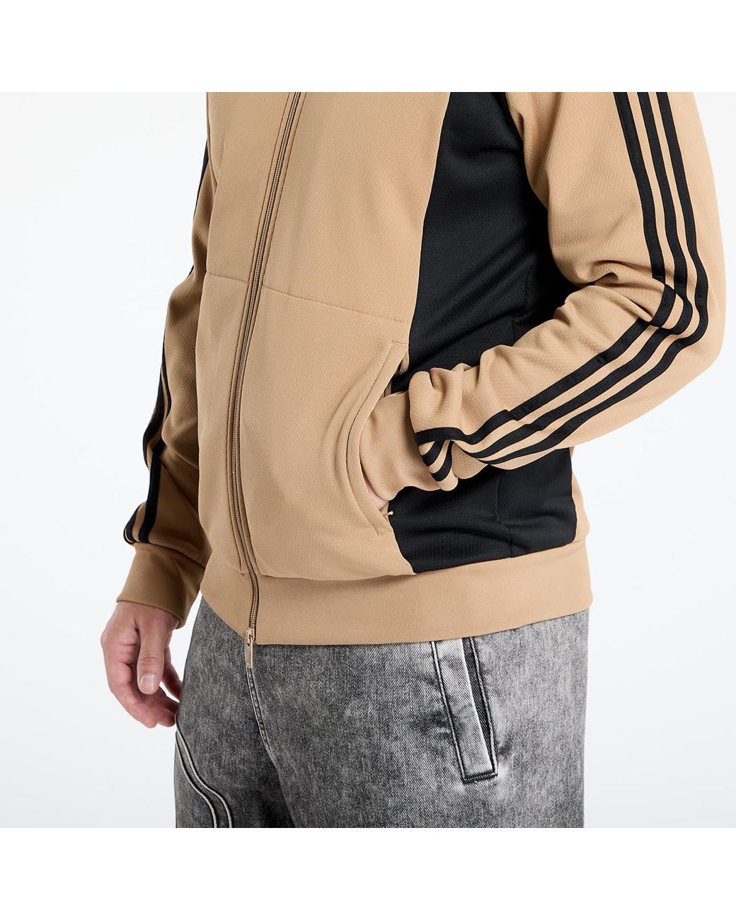 adidas Originals Jacket Adidas Adicolor Panel Track Top in Gray for Men ...