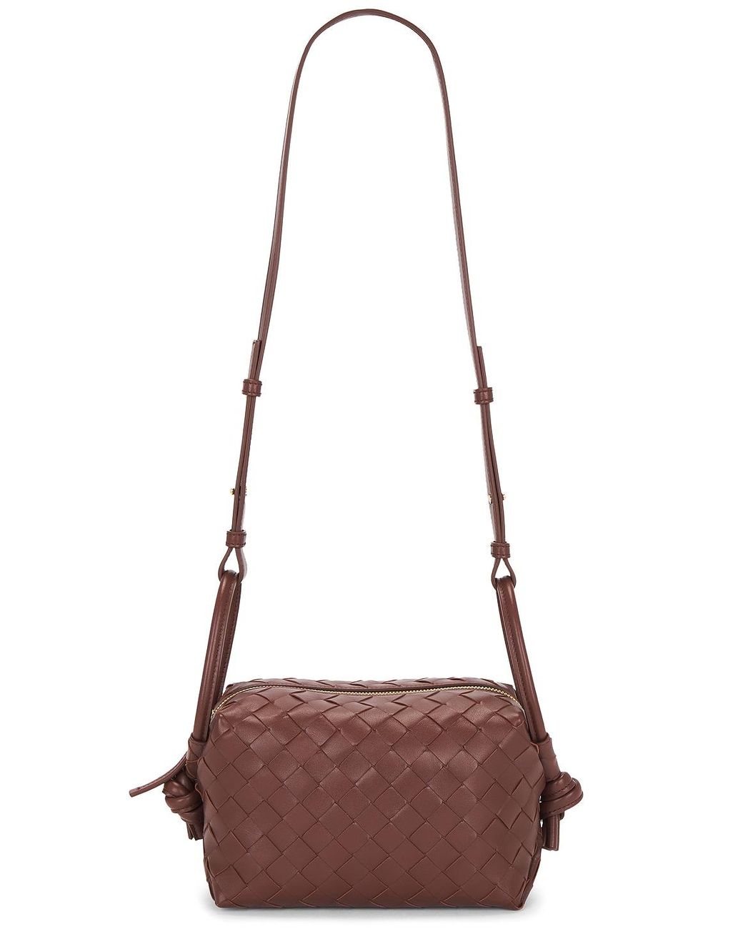 Bottega Veneta Loop Top Handle Bag in Brown | Lyst
