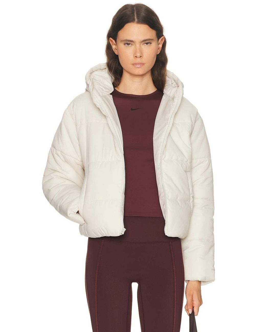 Nike Therma Fit Loose Hooded Jacket in Red | Lyst