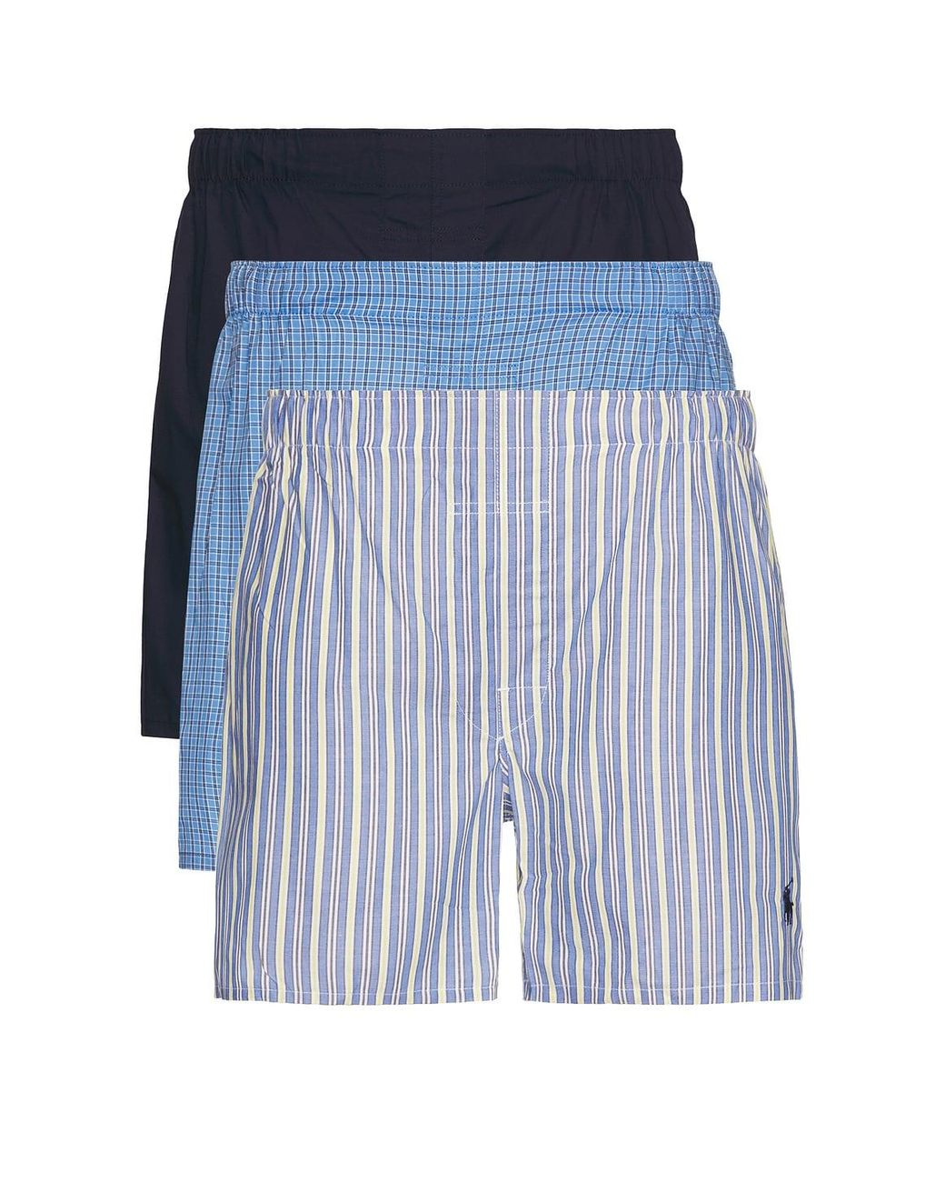 Polo Ralph Lauren Classic Fit Cotton Boxer 3 Pack in Blue for Men | Lyst
