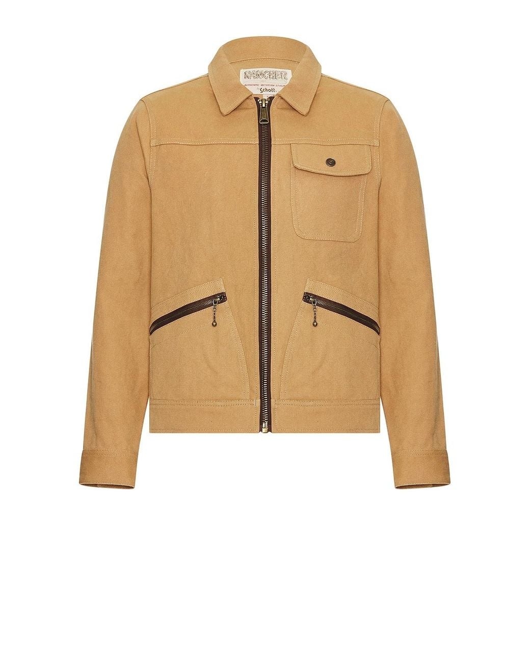 Schott Nyc Unlined Utility Jacket in Natural for Men | Lyst