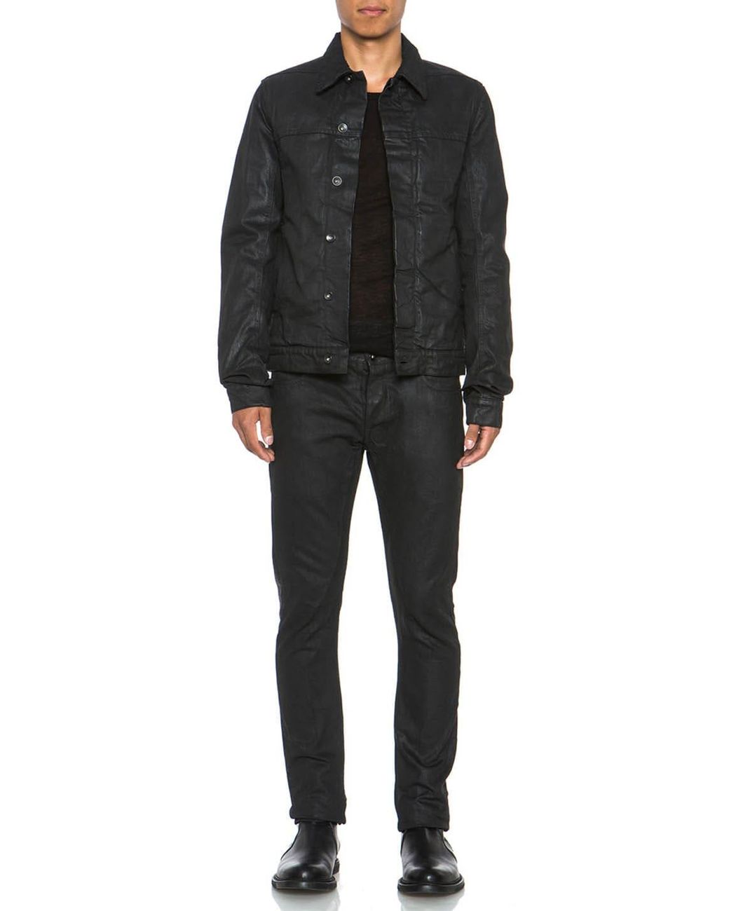 Rick Owens Detroit Wax Jean in Black for Men | Lyst