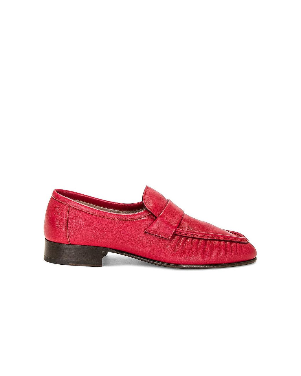 The Row Soft Loafer in Red | Lyst