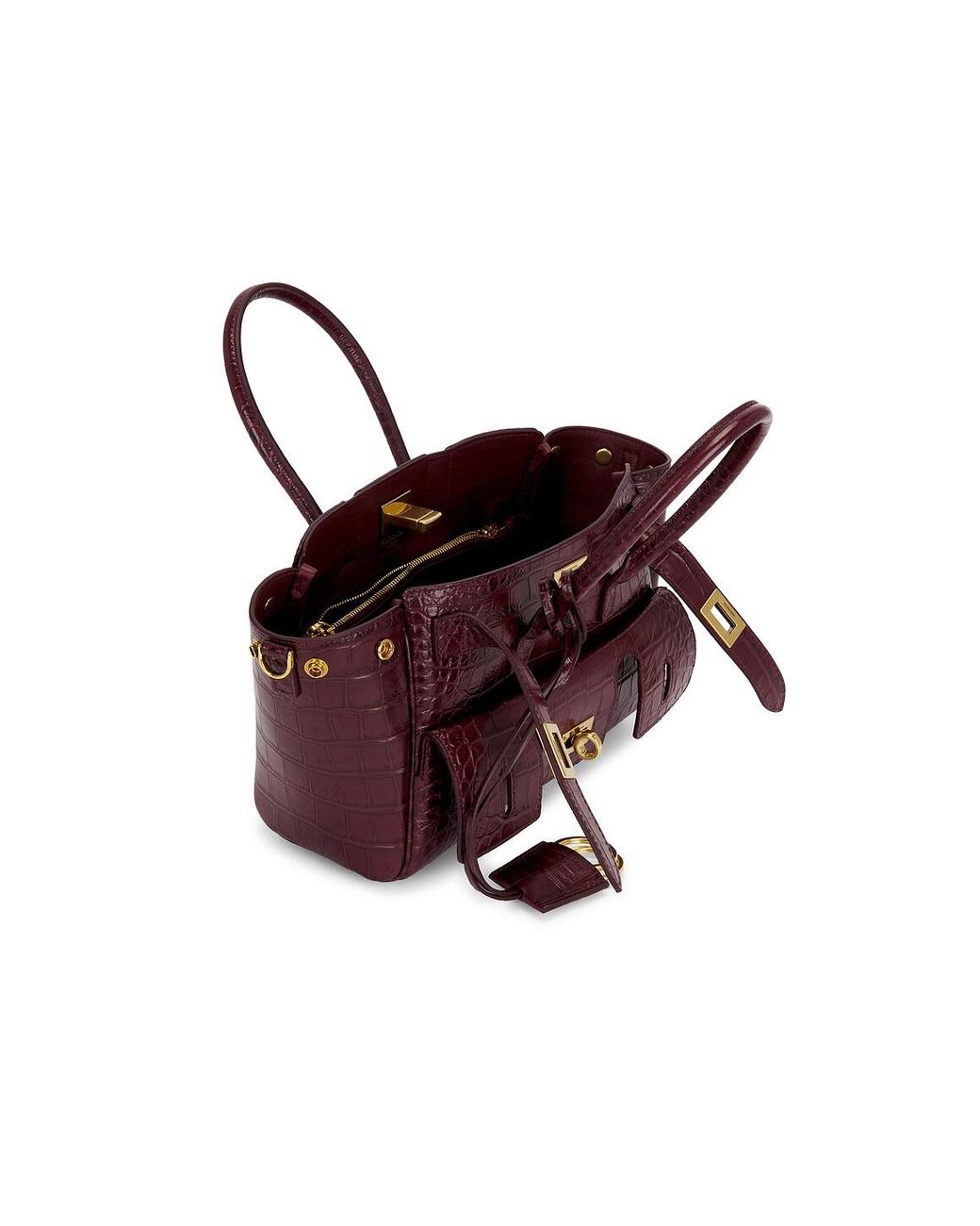 Balenciaga Bel Air Carry Bag in Red | Lyst