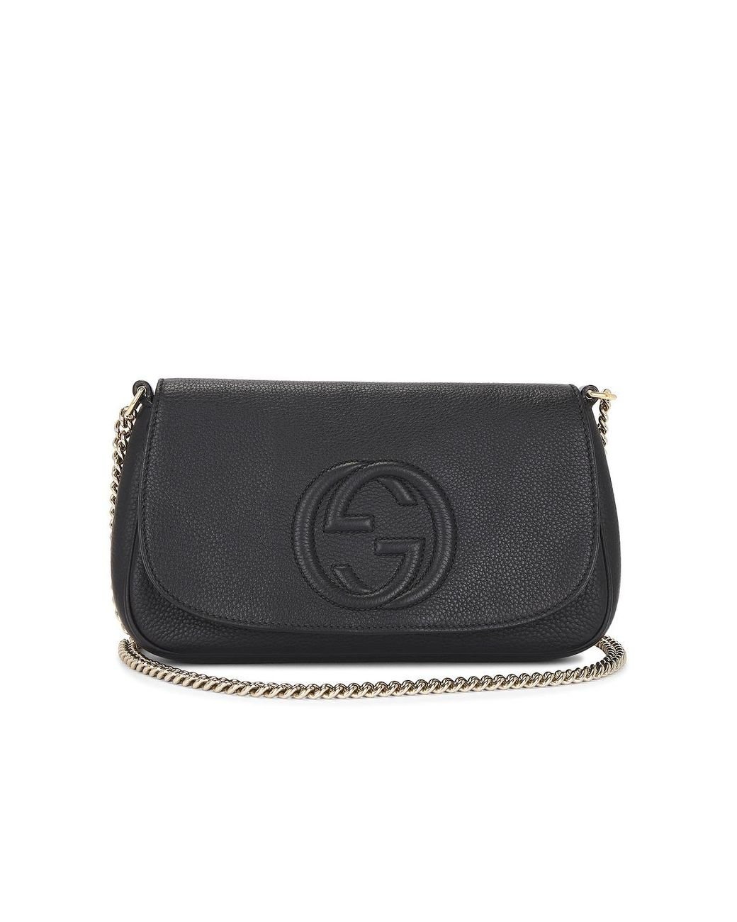 Gucci Soho Flap Crossbody Bag in Black | Lyst