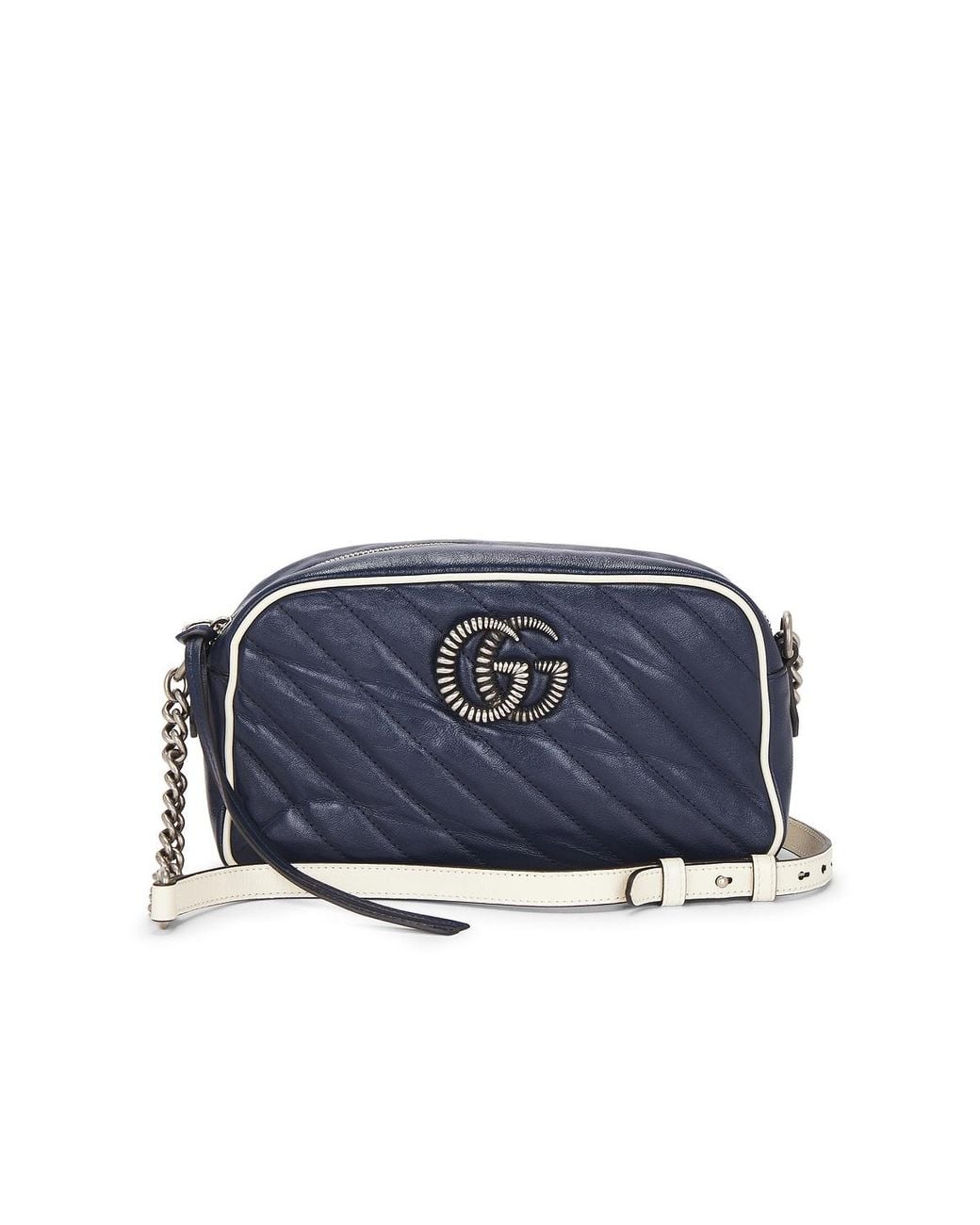 Gucci Gg Marmont Shoulder Bag in Blue | Lyst