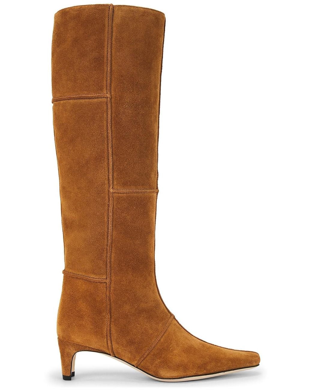 STAUD Wally Flat Boot in Brown | Lyst