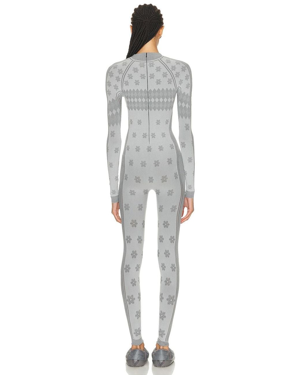 Skims Ski First Layers Turtleneck Catsuit in Gray | Lyst