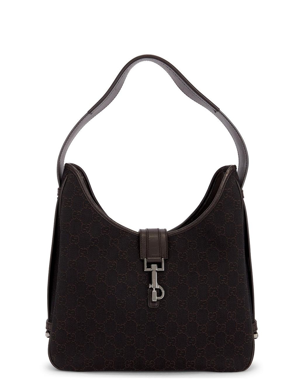 Gucci Hook Closure Hobo Bag in Black | Lyst