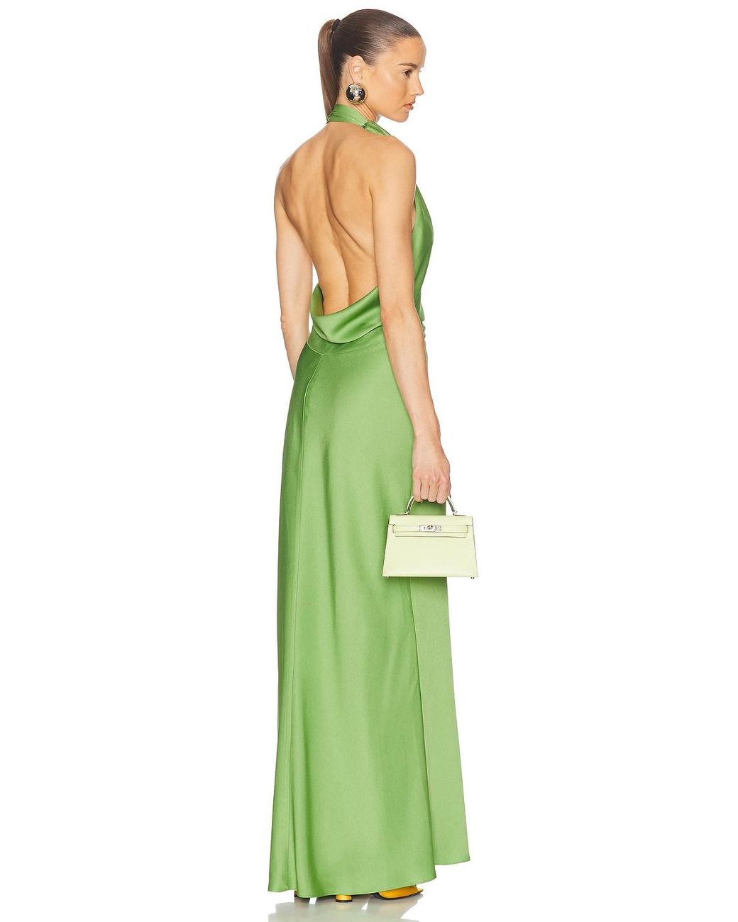 Jonathan Simkhai Reannon Draped Gown in Green | Lyst