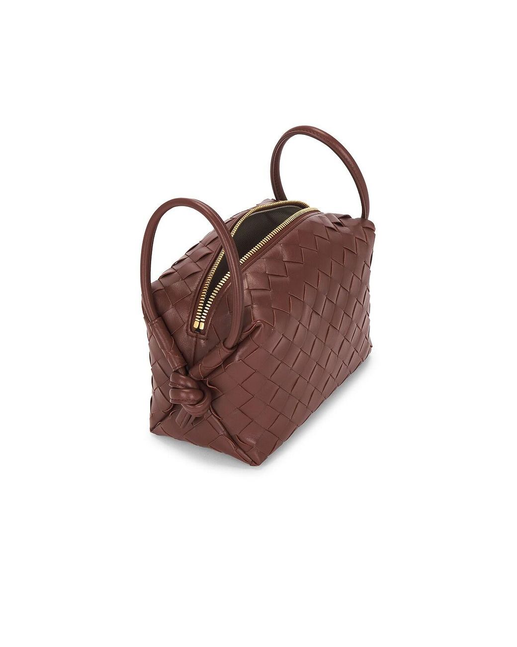 Bottega Veneta Loop Top Handle Bag in Brown | Lyst
