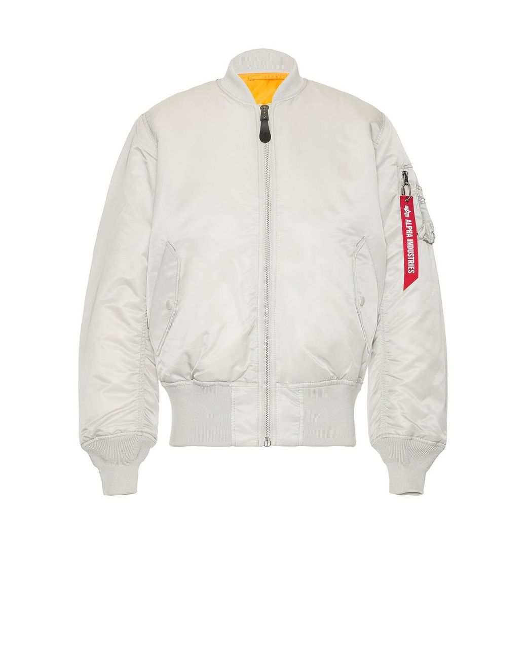 Alpha Industries Alpha Ma-1 Flight Jacket in White for Men | Lyst