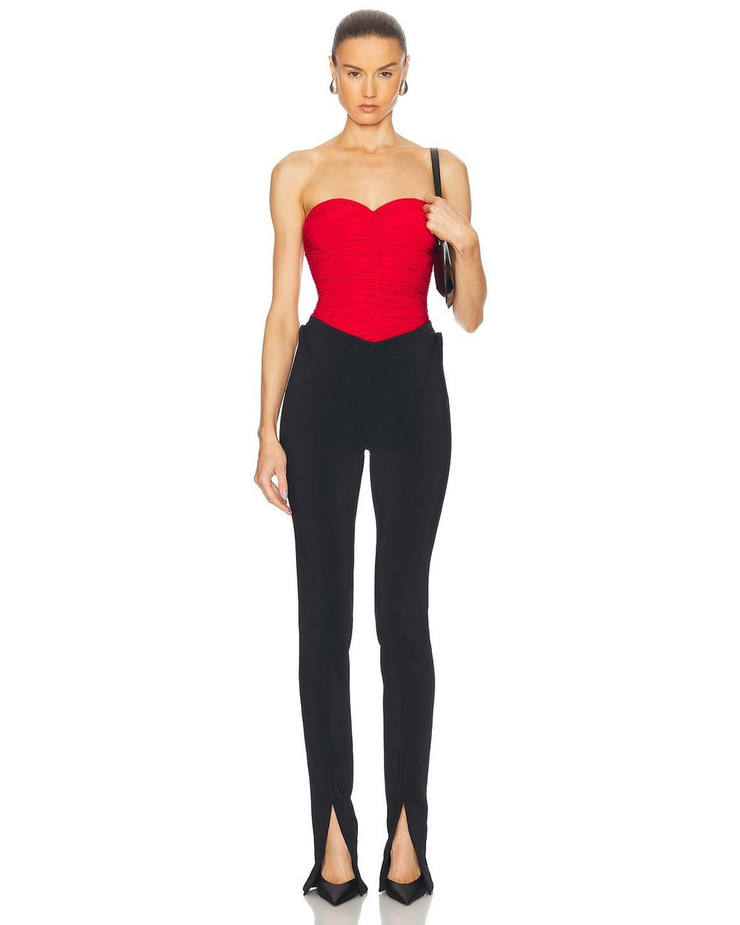Norma Kamali For Fwrd Slinky Marissa Bodysuit in Red | Lyst