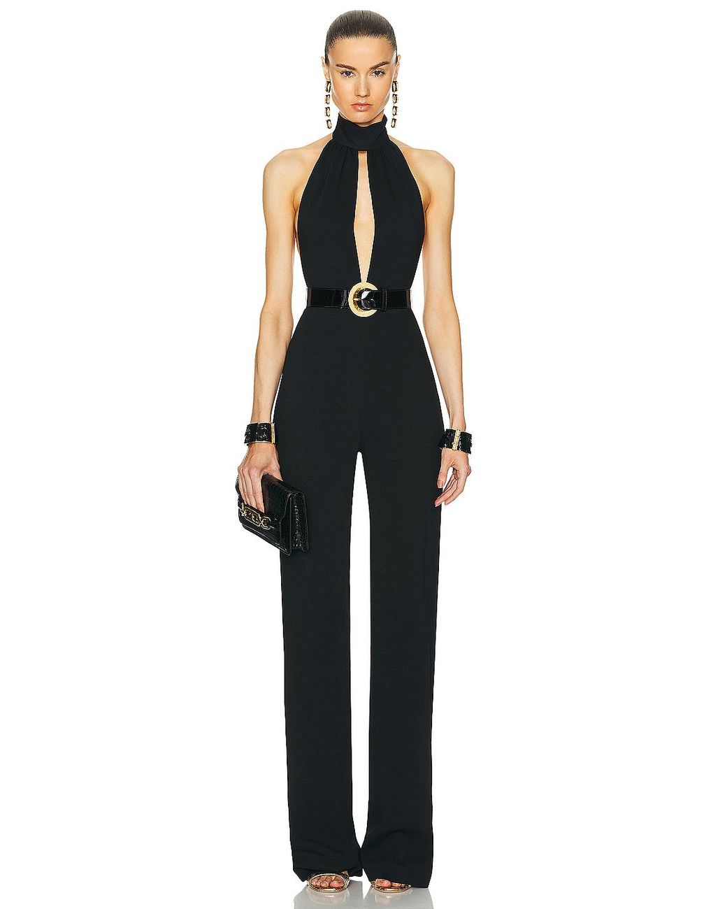 Tom Ford Stretch Sable Jumpsuit in Black | Lyst