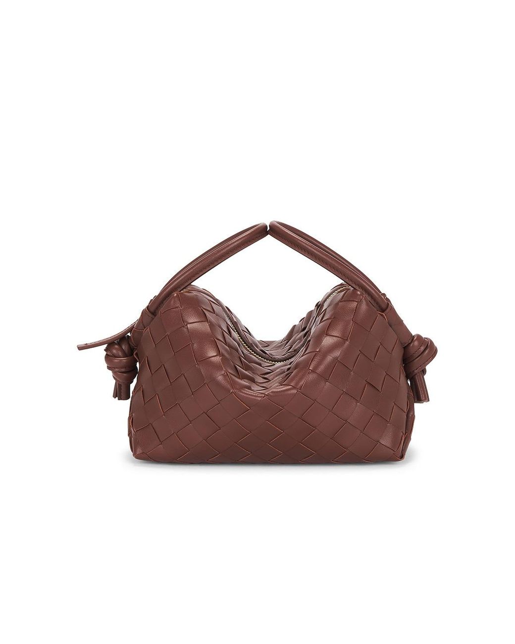 Bottega Veneta Loop Top Handle Bag in Brown | Lyst