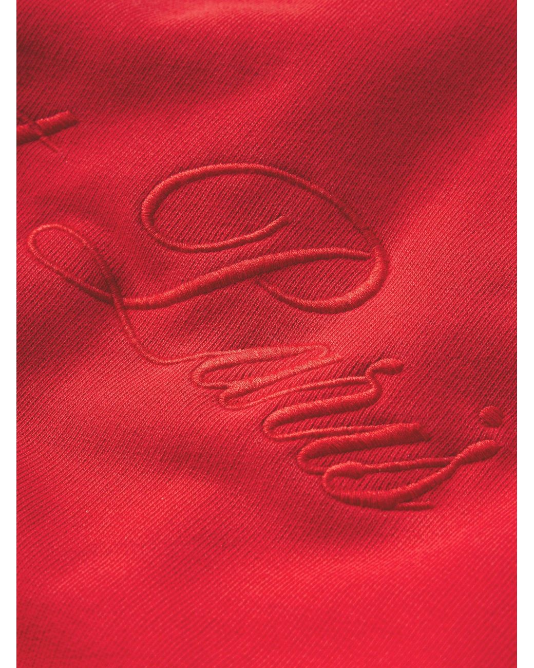 FRAME Ritz Tonal Logo Crewneck in Red | Lyst