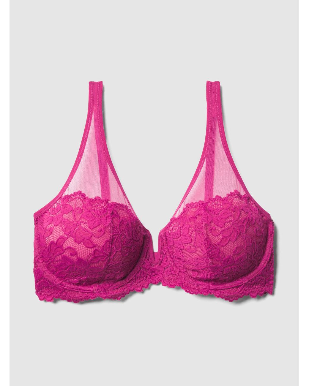 Frederick's of Hollywood Jessica Lace Full Figure Bra in Pink | Lyst