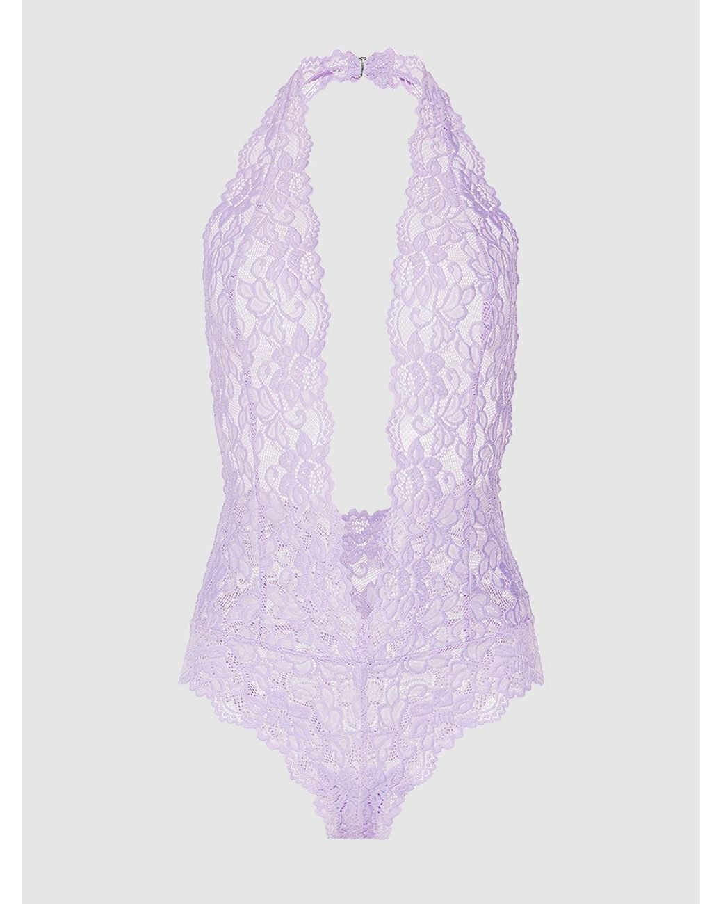 Frederick's of Hollywood Jessica Lace Teddy in Purple | Lyst