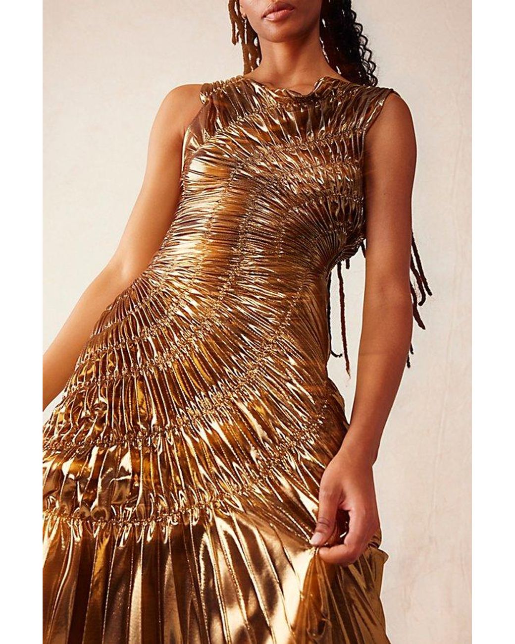 Georgia Hardinge Fossil Gown in Brown | Lyst