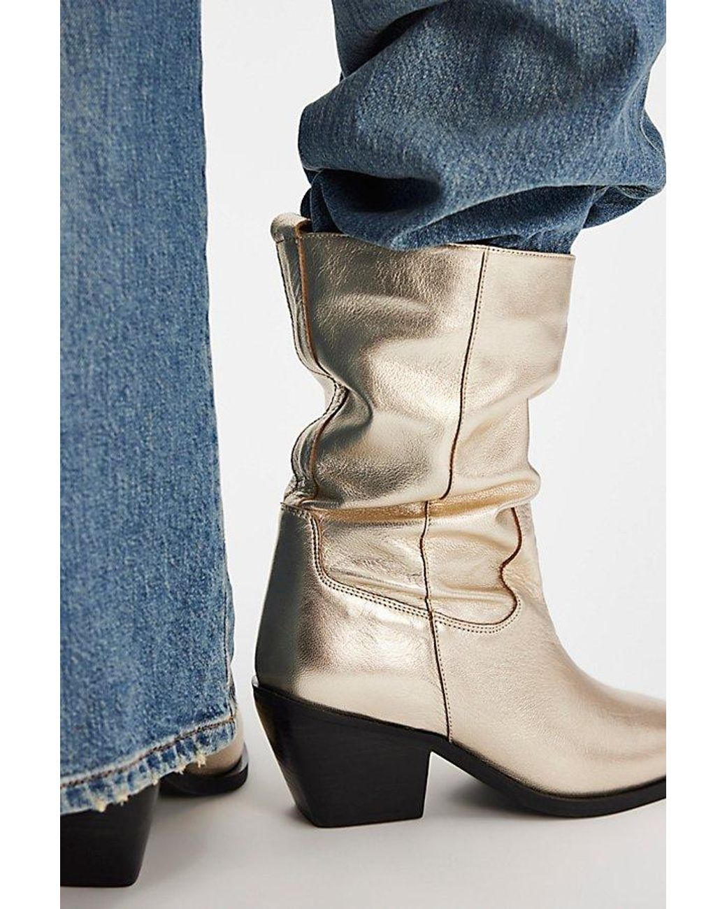 Free People Faster Horses Filigree Boots in Blue | Lyst