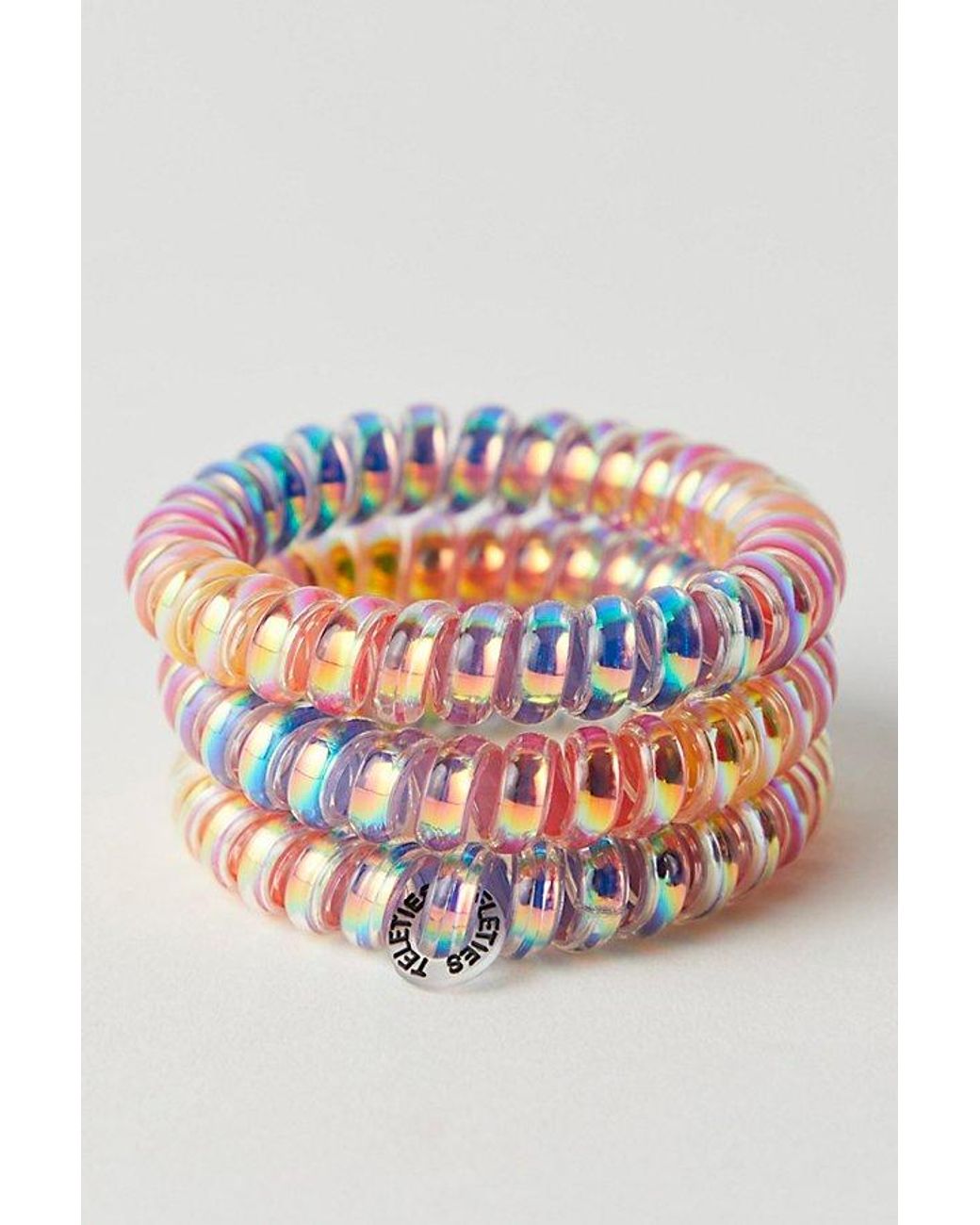 Teleties Large Coil Hair Tie Pack in Gray | Lyst