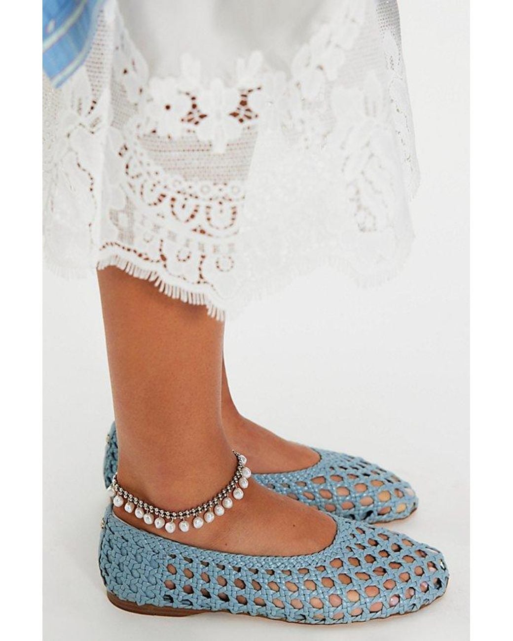Sam Edelman Shira Woven Flats in Blue | Lyst