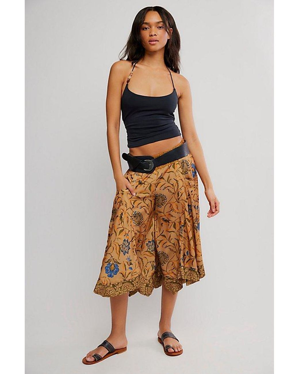 Free People Toni Beaded Tank in Black | Lyst