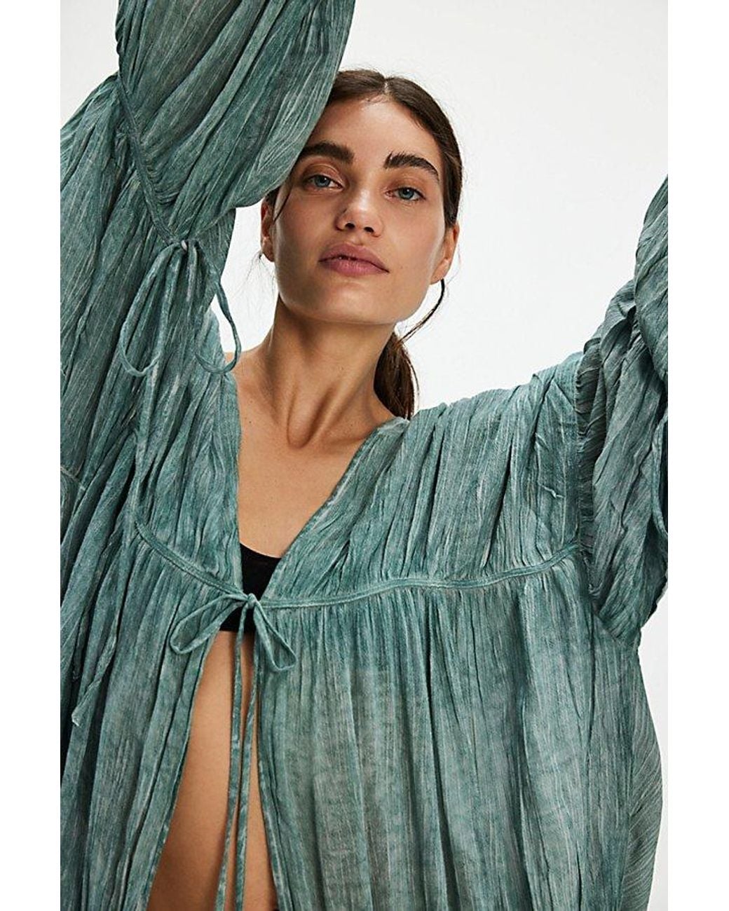 Free People Juliet Kimono in Green | Lyst
