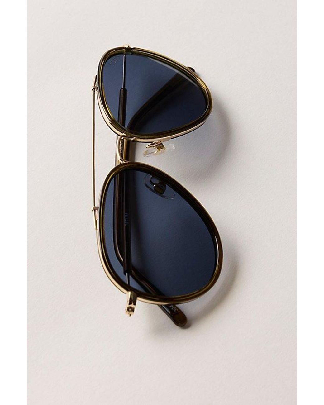 Free People Tatum Polarized Aviator Sunglasses in Blue | Lyst UK