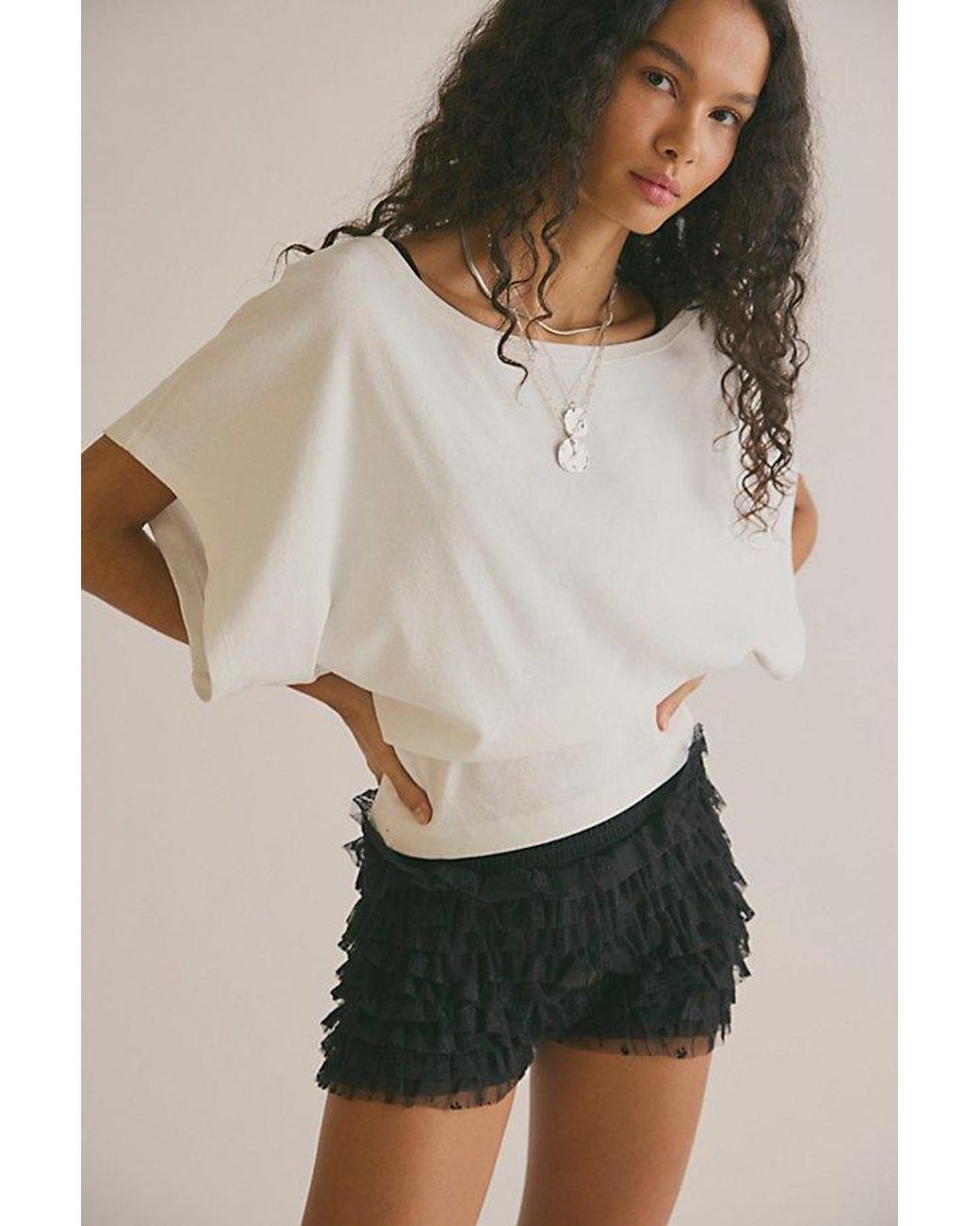 Free People Feeling For Lace Shorties in Black | Lyst