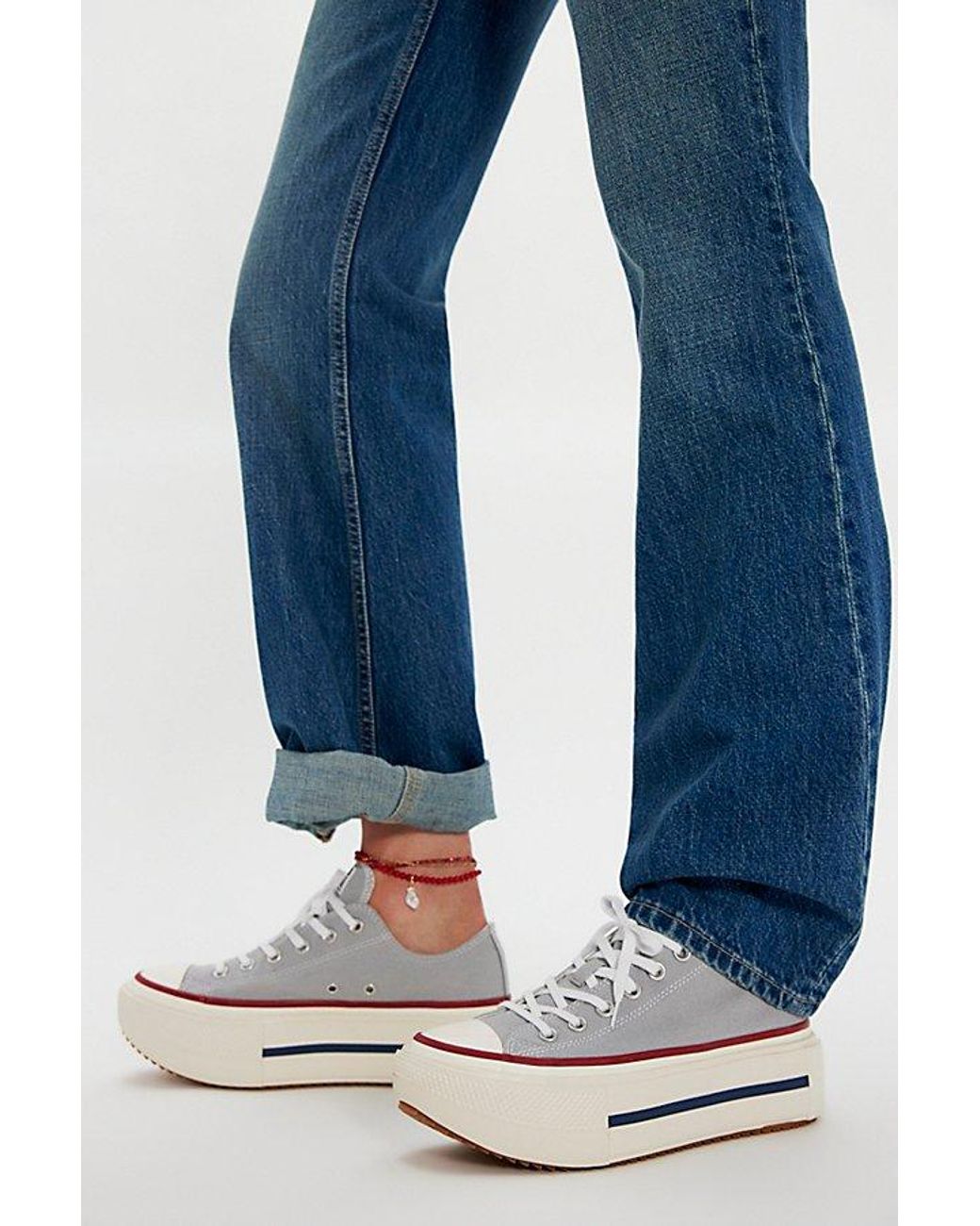 Converse Chuck Taylor All Star Lift Double Stack Sneakers in Blue | Lyst