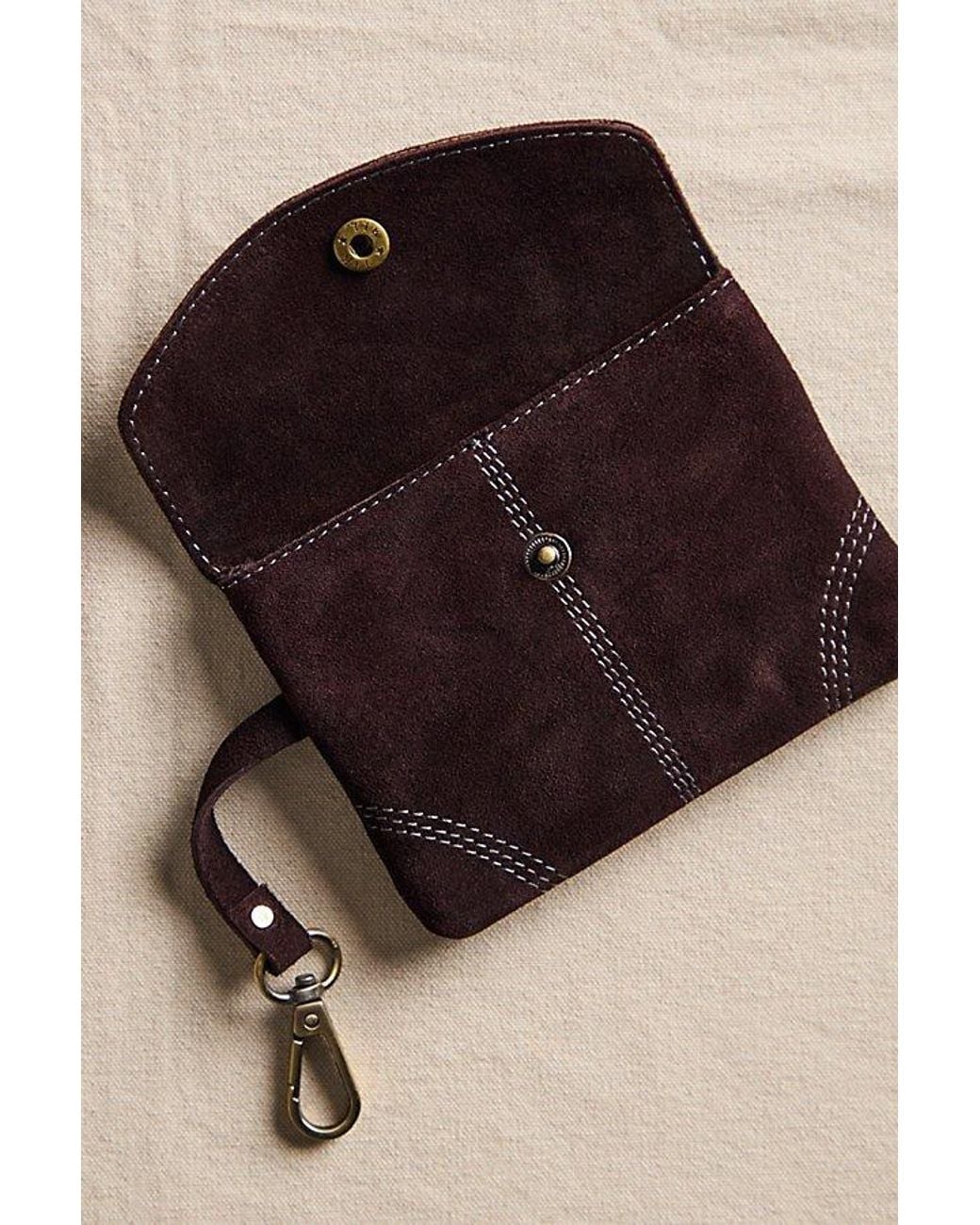 Free People Lyra Suede Wallet in Blue | Lyst UK