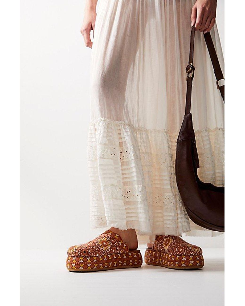 Free People Azalea Embellished Clogs in Orange | Lyst