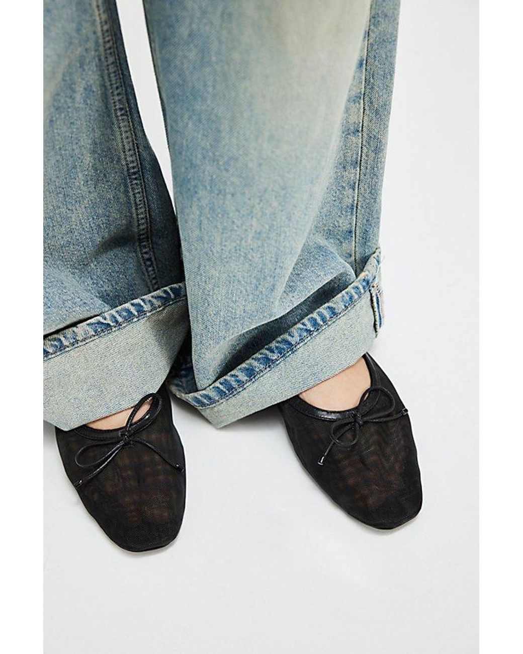 SCHUTZ SHOES Arissa Sheer Mesh Flats in Blue | Lyst