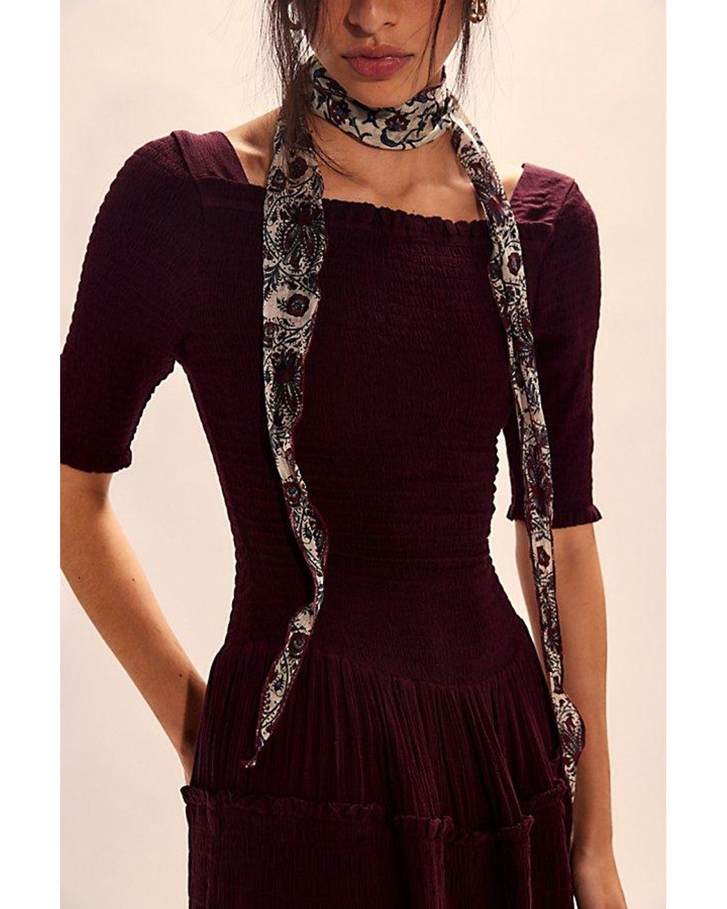 Free People Harlyn Midi Dress in Purple | Lyst