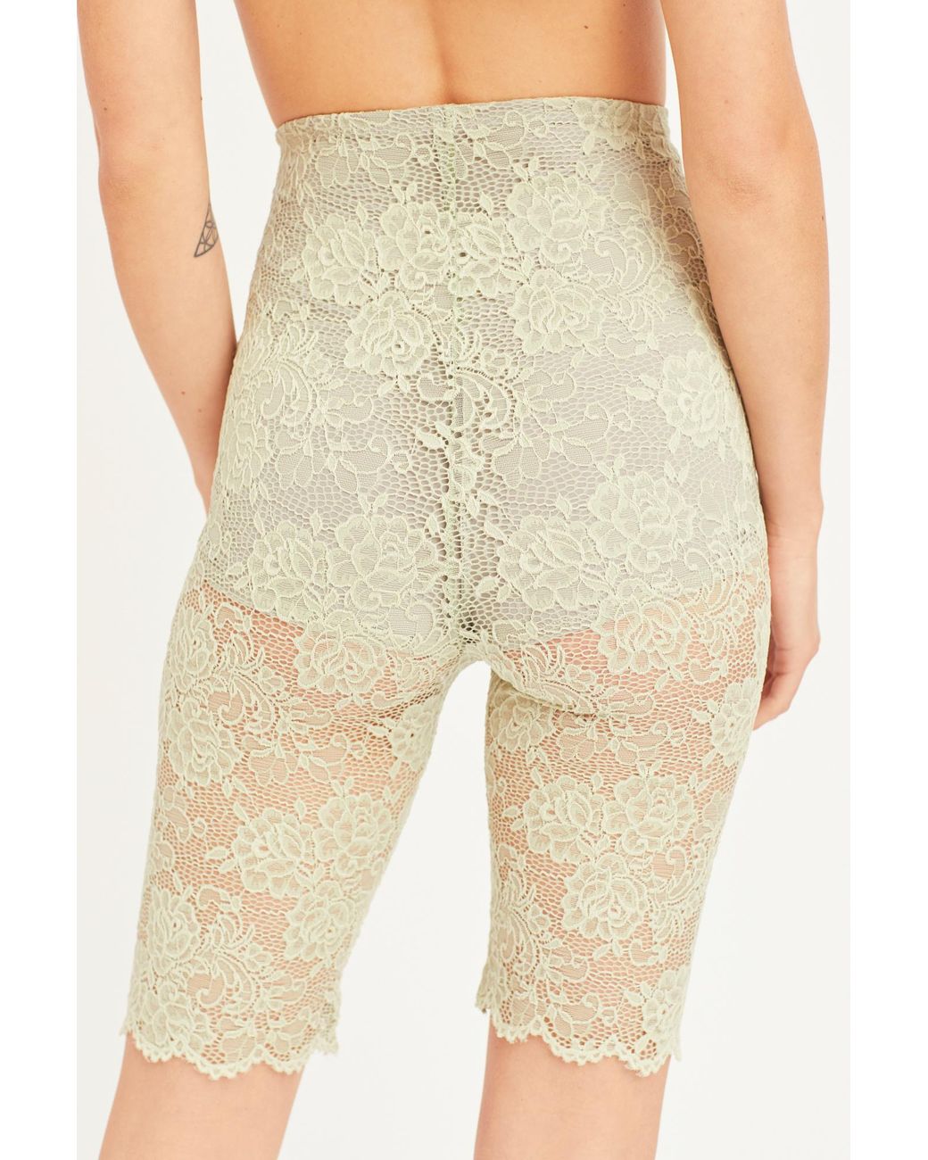 Free People Bianca Lace Bike Short in Natural | Lyst Free People Bianca Lace Bike Short in Natural | Lyst